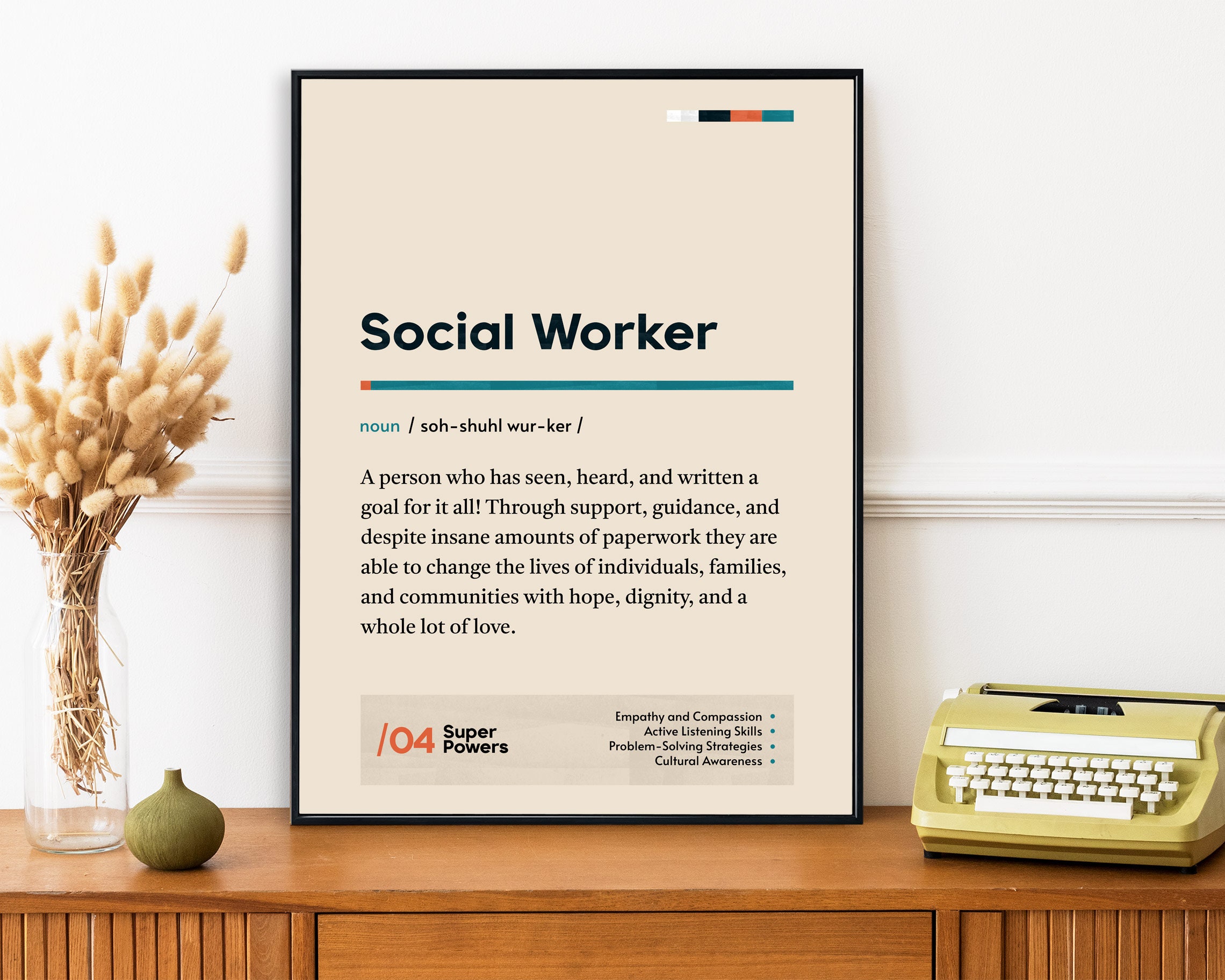 Social Worker Definition Poster Community Service Worker - Etsy