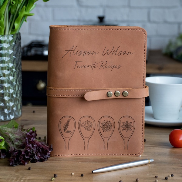 Leather Recipe Book - Etsy
