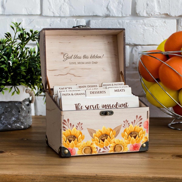 Sunflower Card Box - Etsy