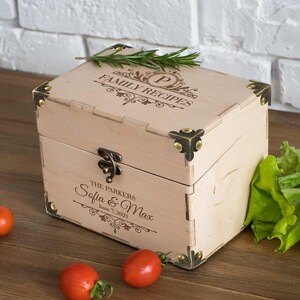 Personalized Wedding Recipe Box Bridal Shower Gift for Couple - Etsy