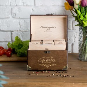 Personalized Wedding Recipe Box Bridal Shower Gift for Couple - Etsy