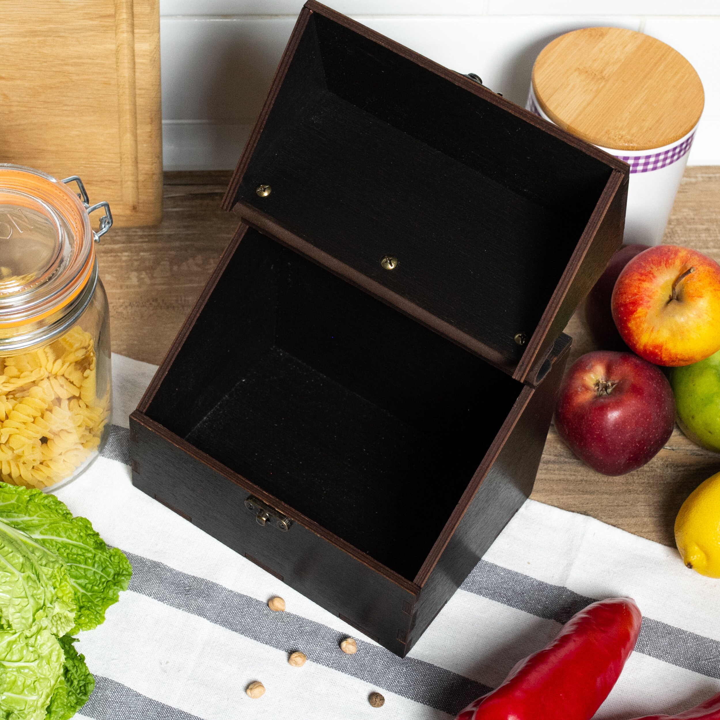 Personalized Recipe Box With Dividers and Cards, Large Recipe Card Box ...