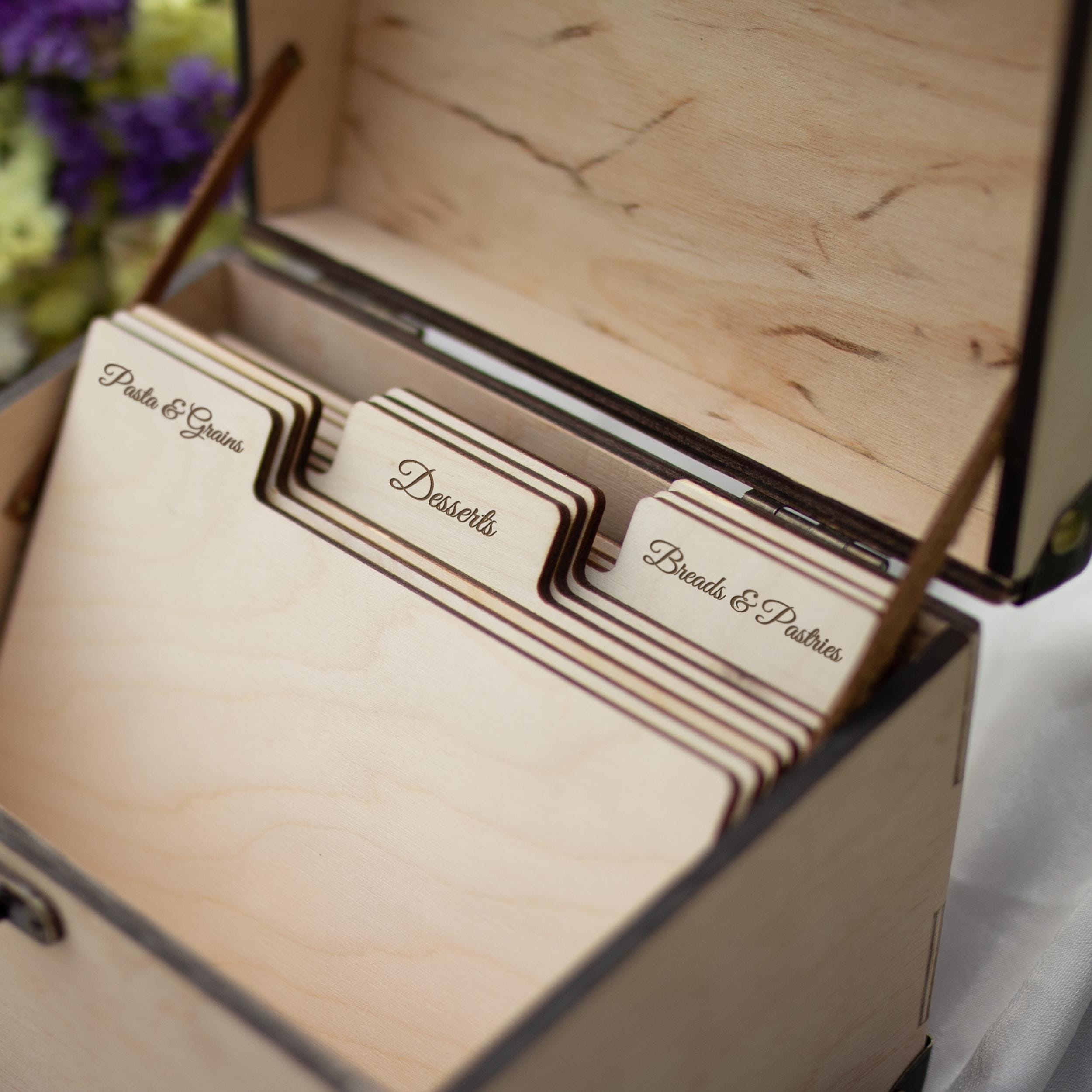 Recipe Box Dividers - 3x5, 4x6, 5x7 - Tab Dividers for Recipe Box ...
