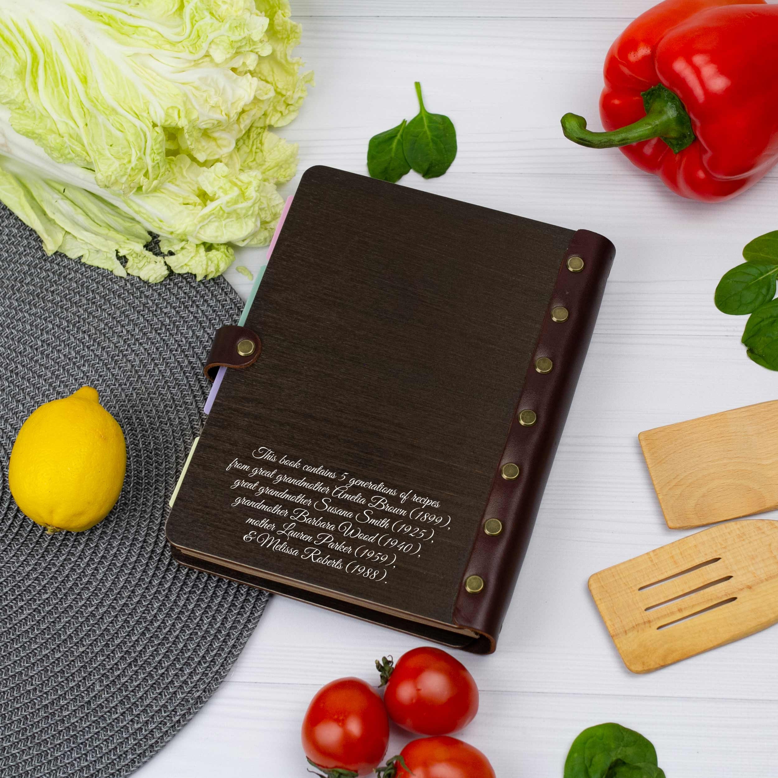 Customized Recipe Book Personalized Blank Recipe Binder Olive - Etsy