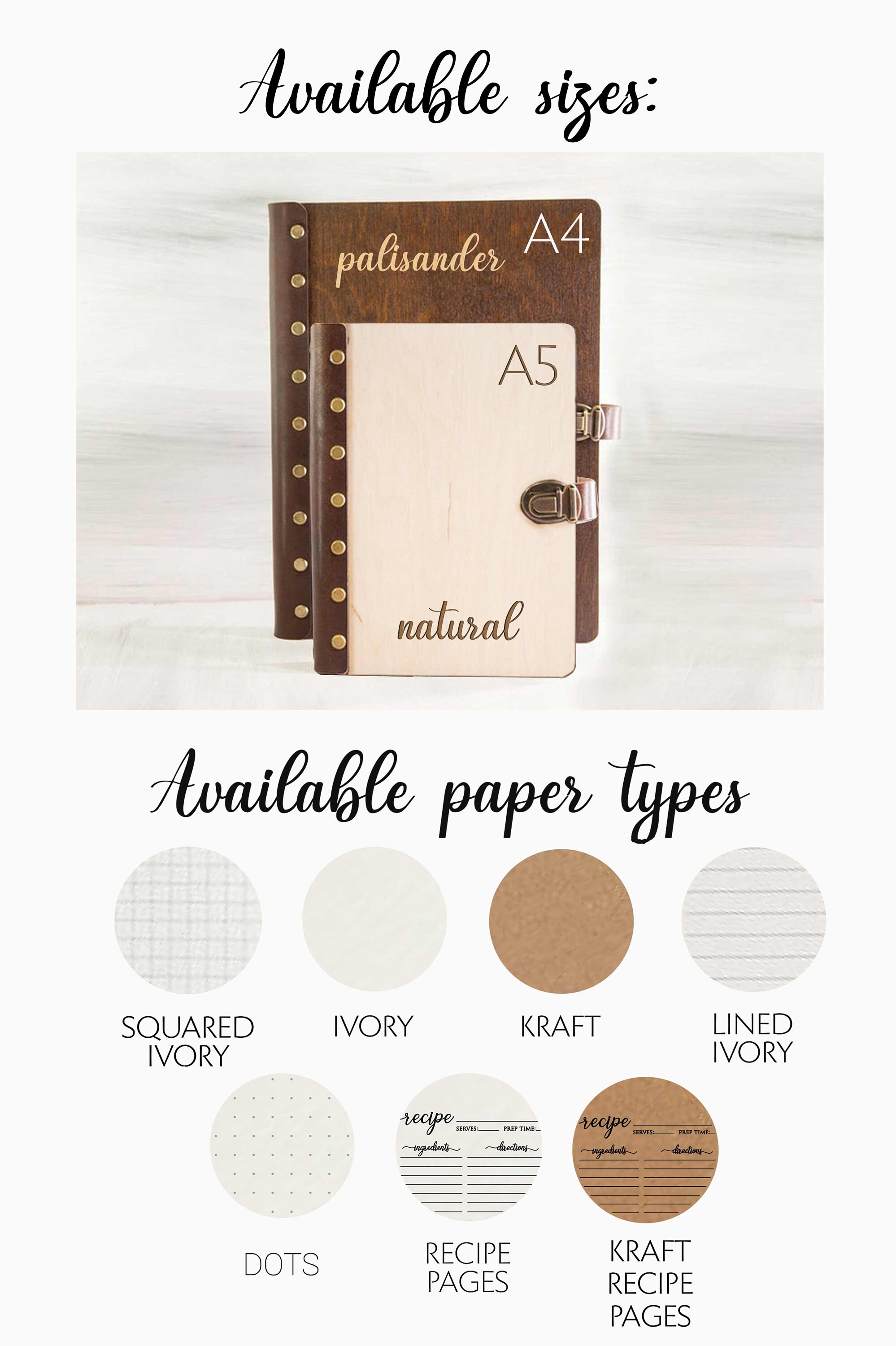 Personalized Recipe Journal Custom Blank Recipe Book Binder - Etsy