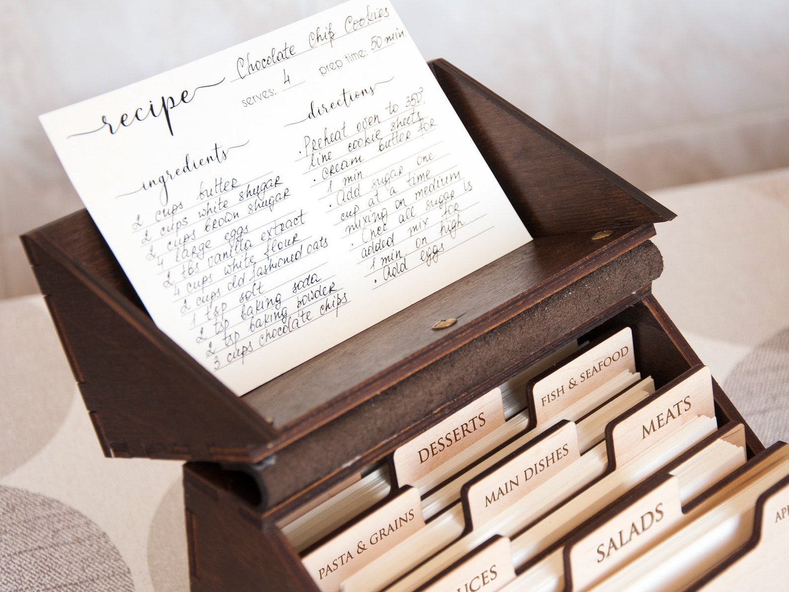 Custom Recipe Box With Cards the Secret Ingredient is Love Wedding Gift ...