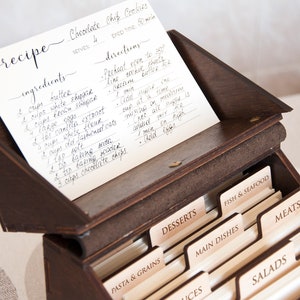 Custom Recipe Box With Cards the Secret Ingredient is Love Wedding Gift ...