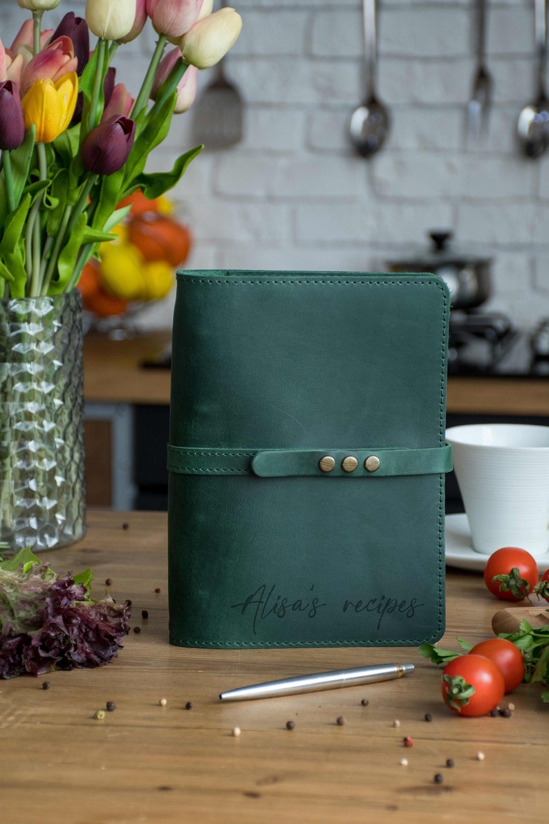 Personalized Recipe Book Leather Cookbook Mothers Day Gift for - Etsy