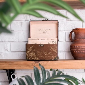 Floral Recipe Card Box 4x6 My Kitchen My Rules Customized Recipe Box ...