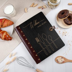 Personalized Family Recipe Book Kitchen Gift for Hostess Wooden ...