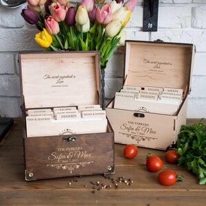 Personalized Wedding Recipe Box Bridal Shower Gift for Couple - Etsy
