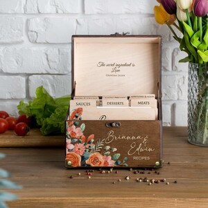 Recipe Box Personalized Recipe Box 4x6 or 5x7 Recipe Box - Etsy
