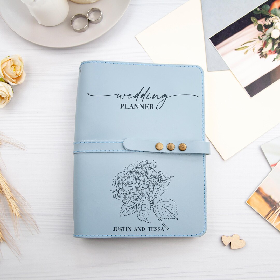 Something Blue for Bride Gift Wedding Planner Book With Hydrangea ...
