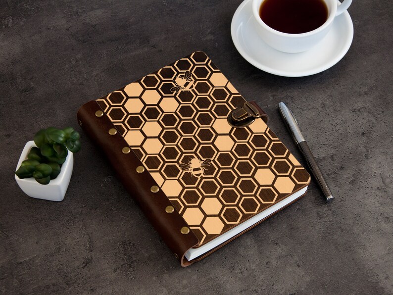 Honeycombs Recipe Binder Christmas Gift Custom Recipe Book Bee Pattern ...
