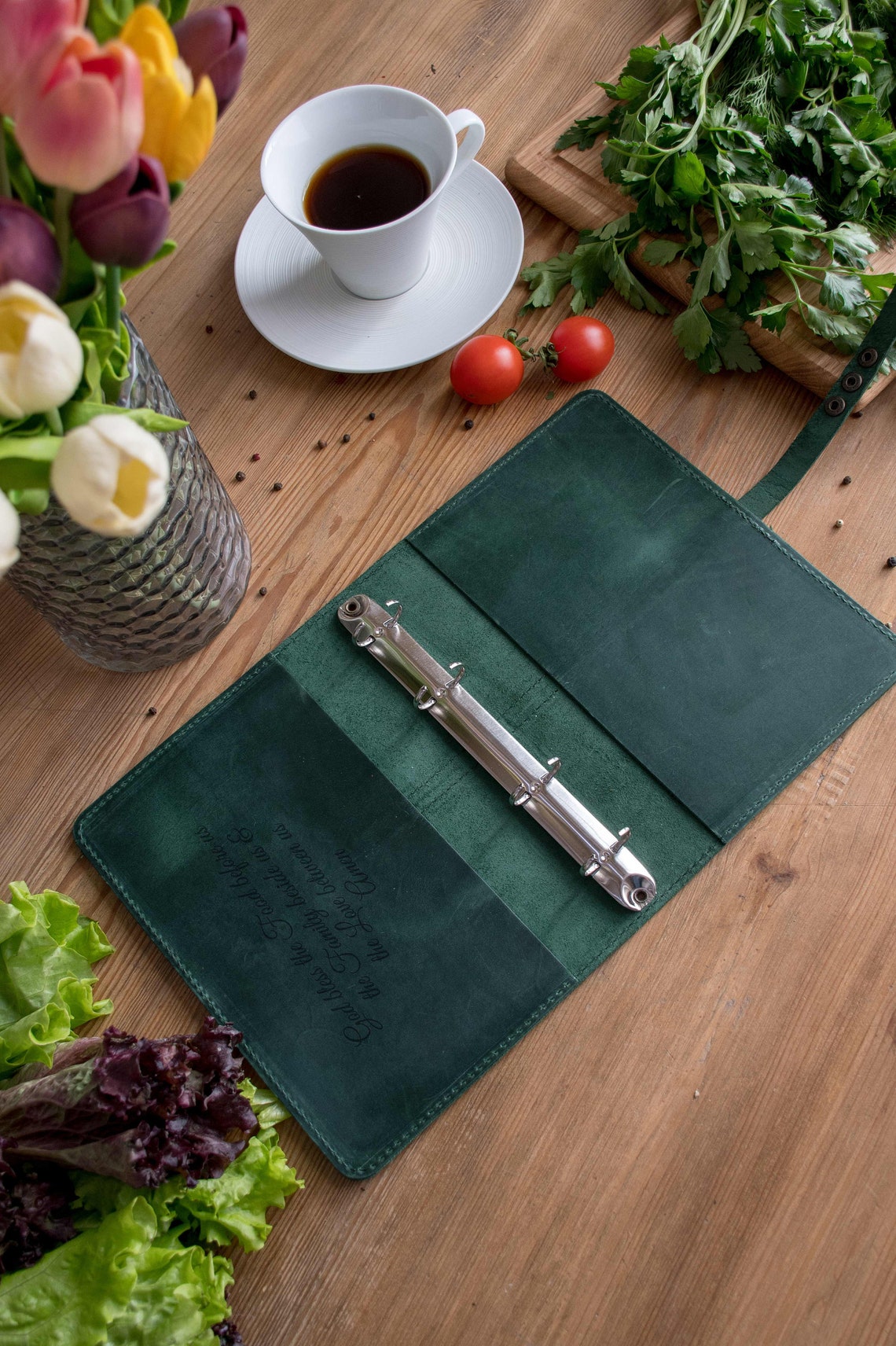 Personalized Recipe Book Leather Cookbook Mothers Day Gift for | Etsy