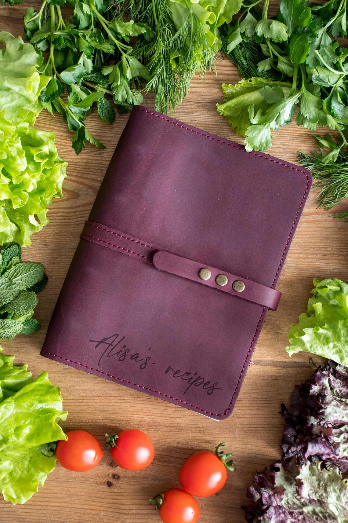 Personalized Recipe Book Leather Cookbook Mothers Day Gift for | Etsy