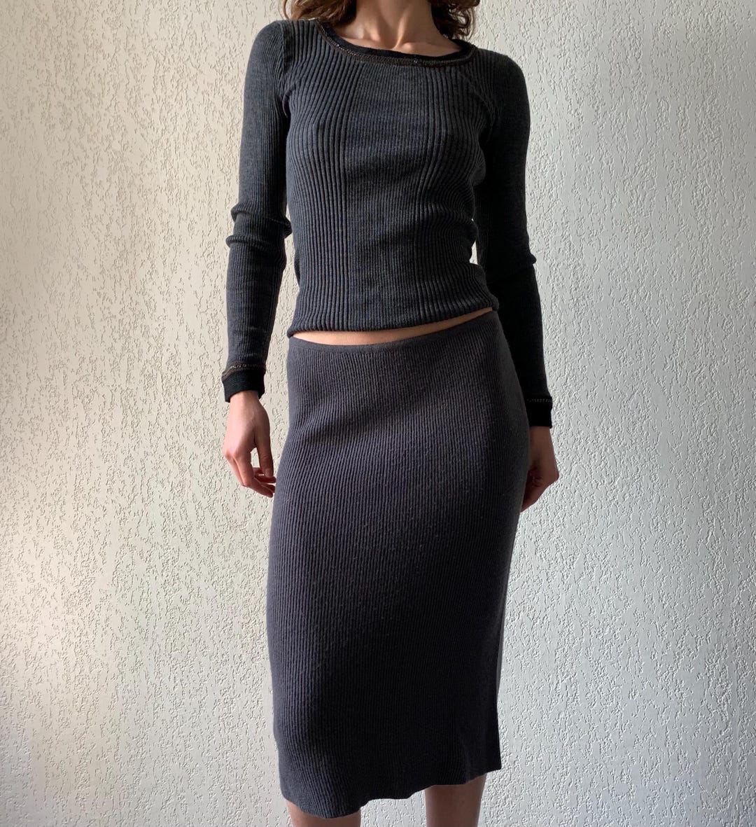90s Sonia Rykiel Vintage Wool Skirt - Etsy
