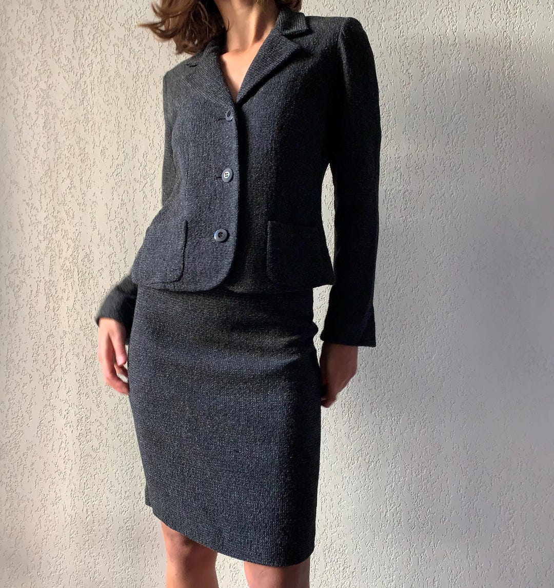 1990s Vintage Tailored Skirt Suit Set - Etsy
