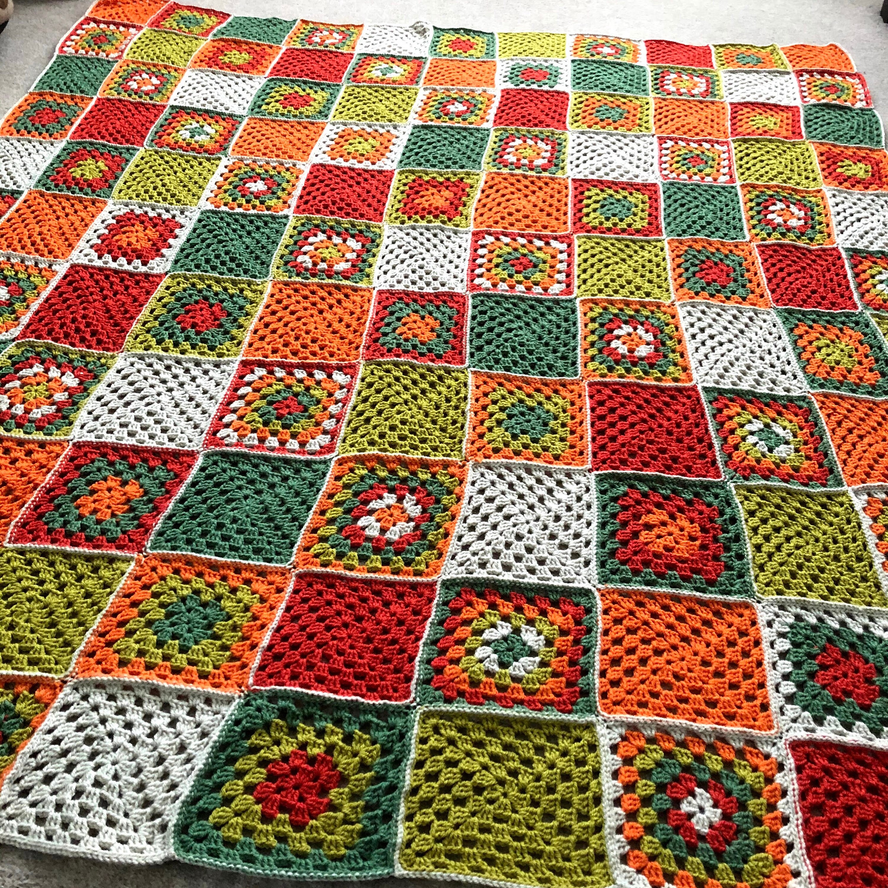 CROCHET PATTERN - Autumn Granny Squares Blanket (PDF Pattern) - Etsy