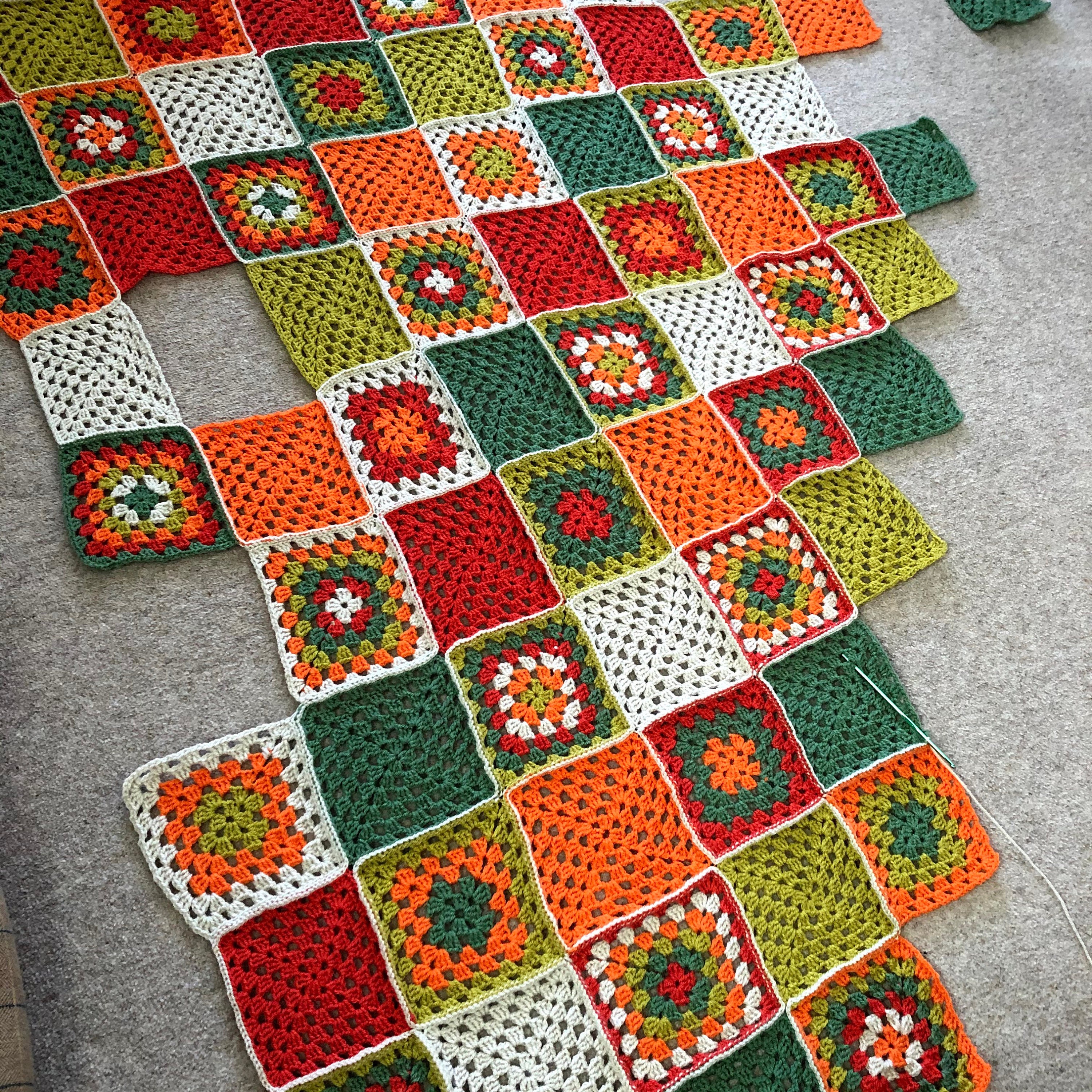 CROCHET PATTERN - Autumn Granny Squares Blanket (PDF Pattern) - Etsy