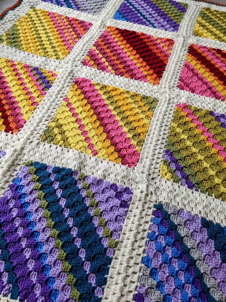 C2C Crochet Temperature Blanket Pattern: Squares Design (PDF Pattern ...