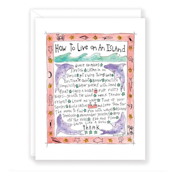 Island Greeting Card - Etsy