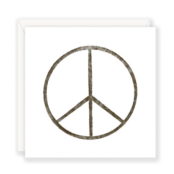 Peace Sign Greeting Card - Etsy