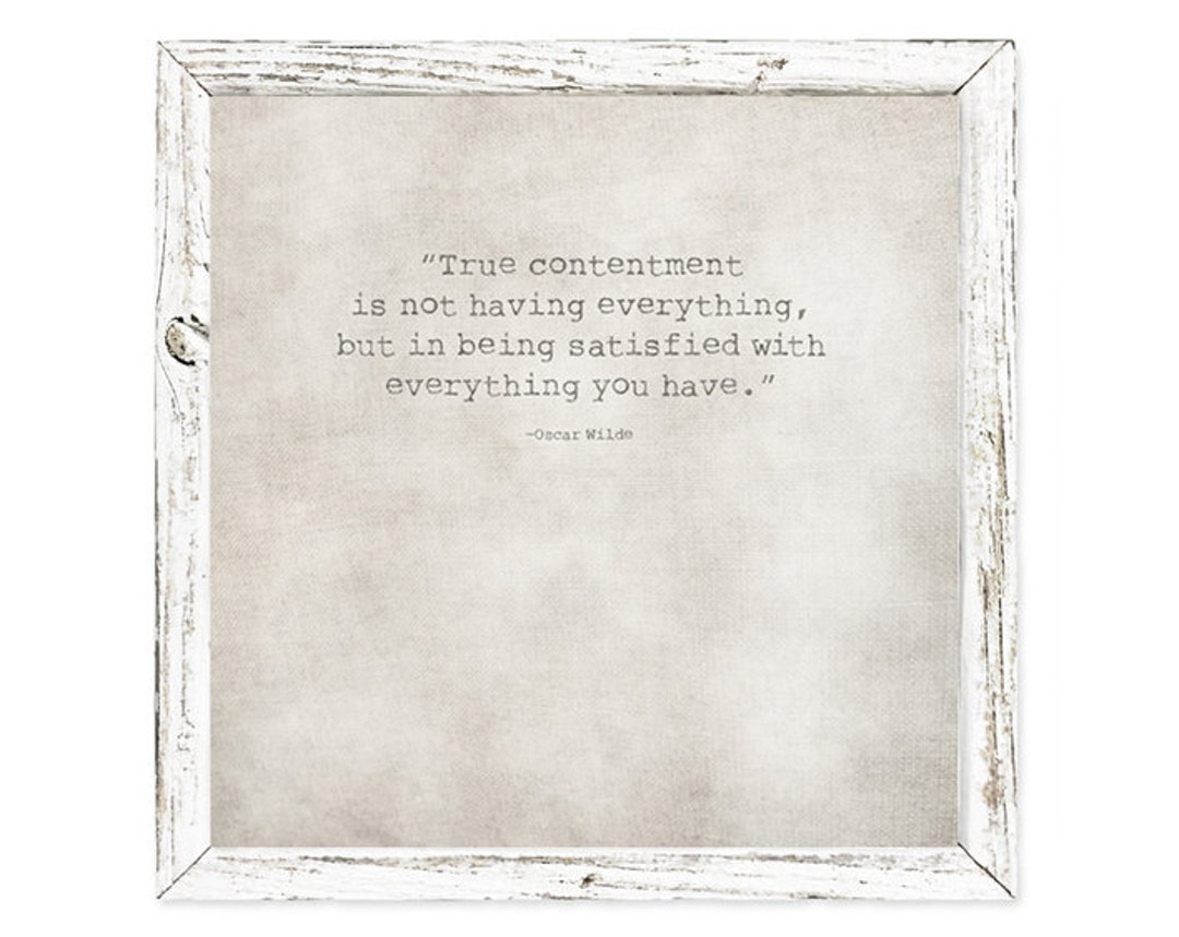 True Contentment - Framed Canvas Shelf Art - Home Decor, Framed Canvas ...