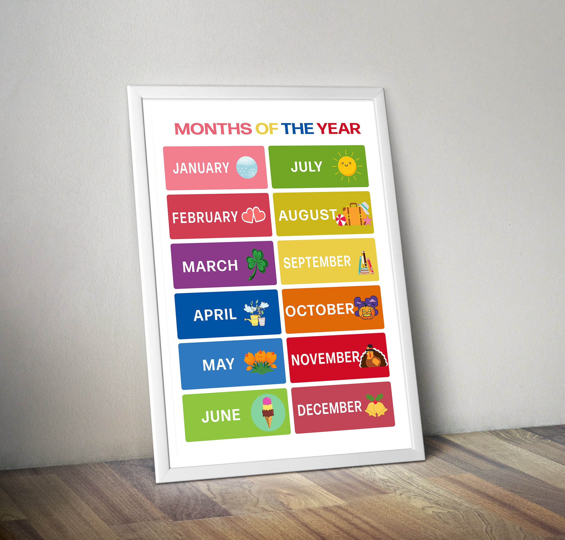 Months Of The Year Poster