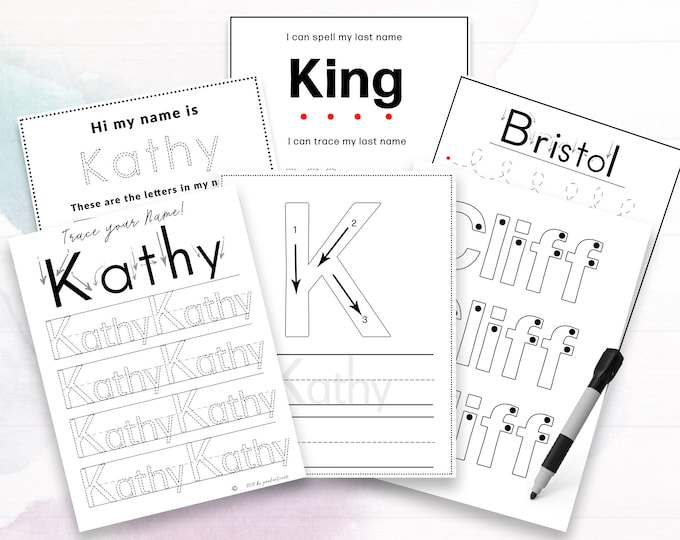 Printable Personalized Preschool Name Recognition and Writing - Etsy
