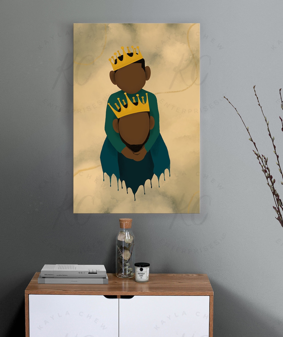 Father & Son King Art Printable fathers Art Dad Artwork - Etsy