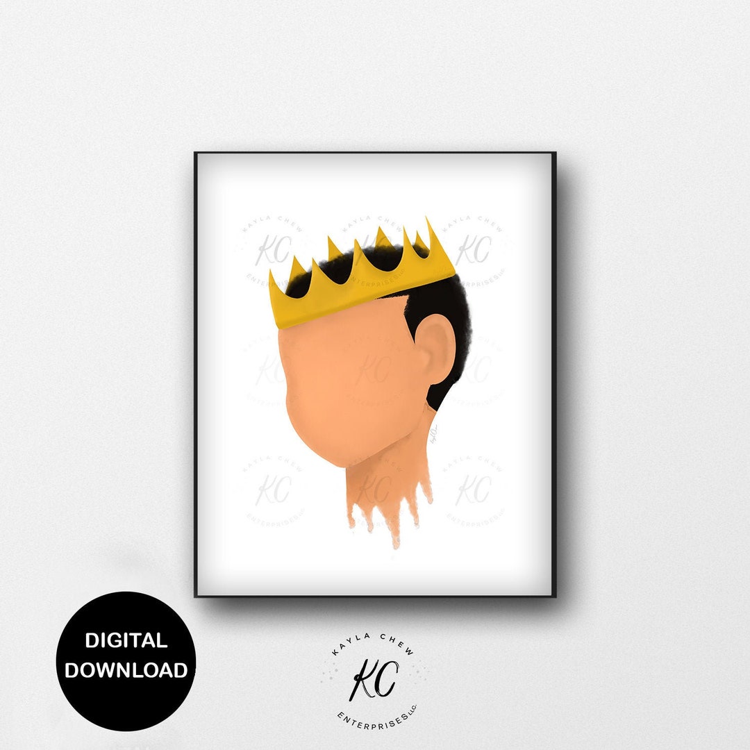 Young King Art Printable, Prince Wall Art, Printable Wall Art, Nursery ...