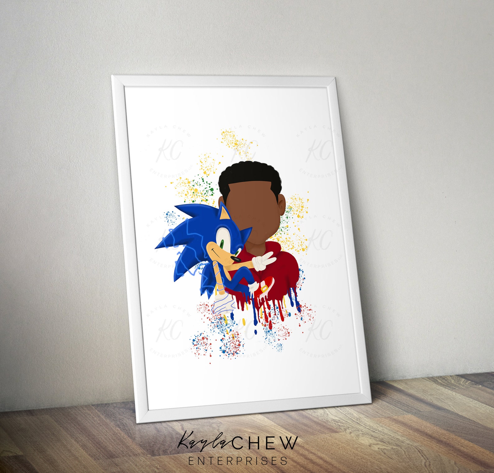 Sonic Printable Art Black Boy Afro Art African American - Etsy