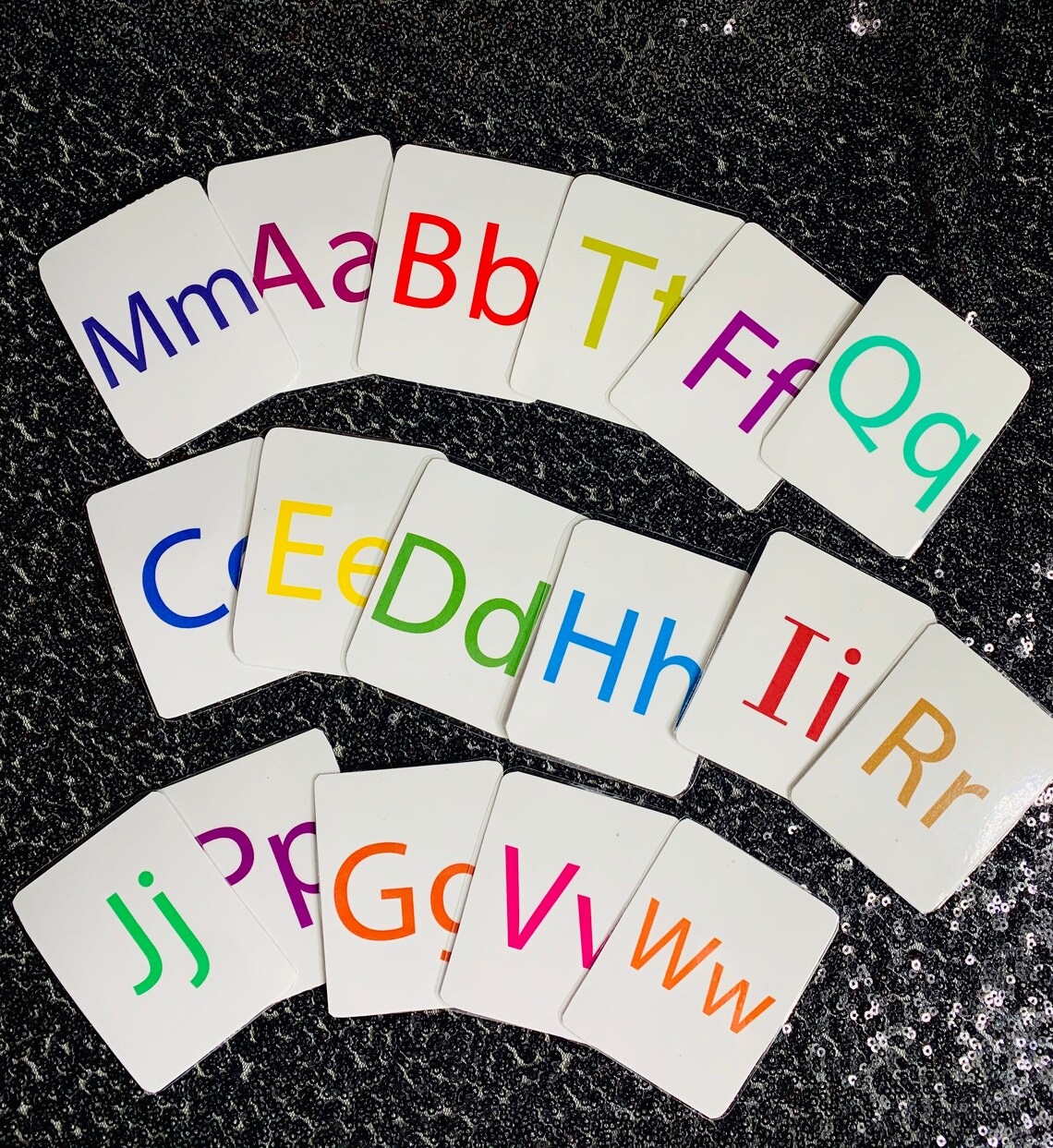 Alphabet Flashcards Printable Uppercase Lowercase Dashed | Etsy