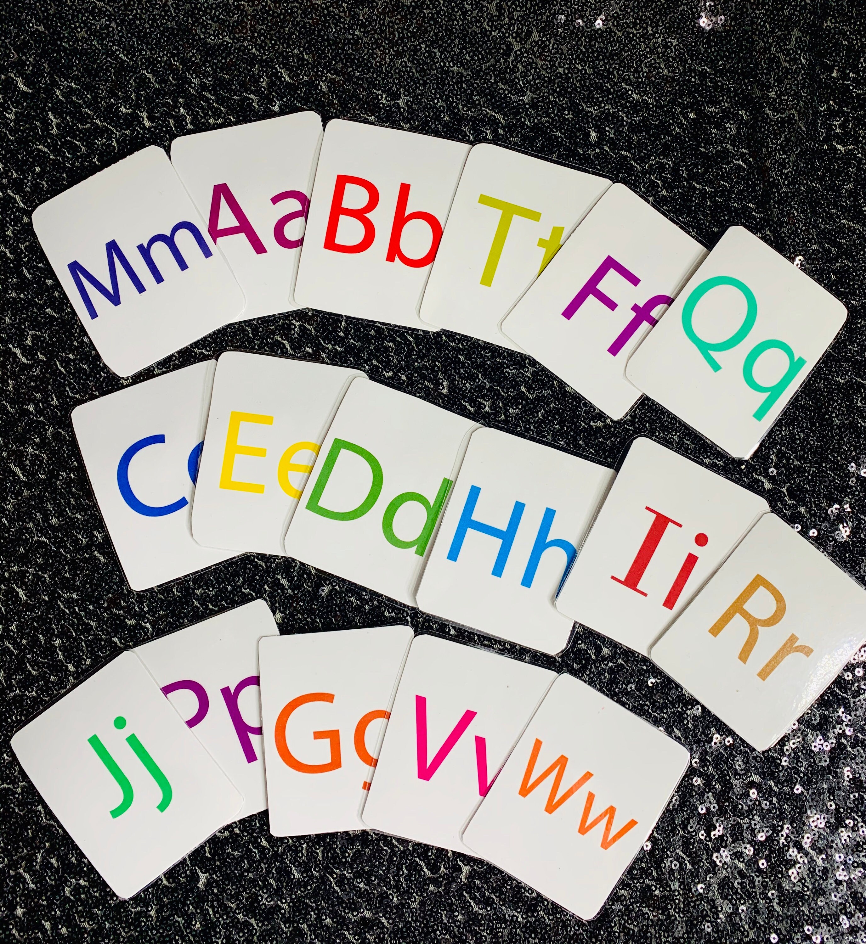 Alphabet Flashcards Printable Uppercase Lowercase Dashed | Etsy