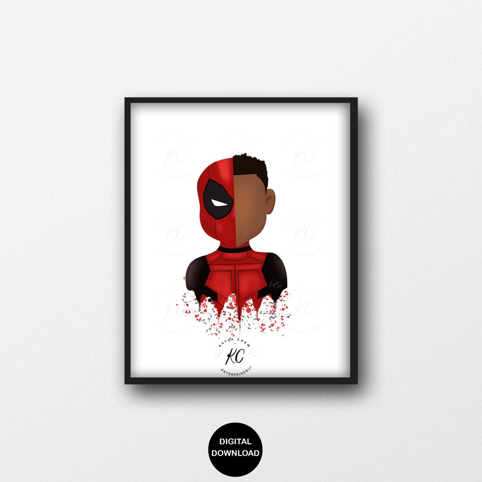 Superhero Print, Printable Art, Black Boy, Afro Art, African American ...