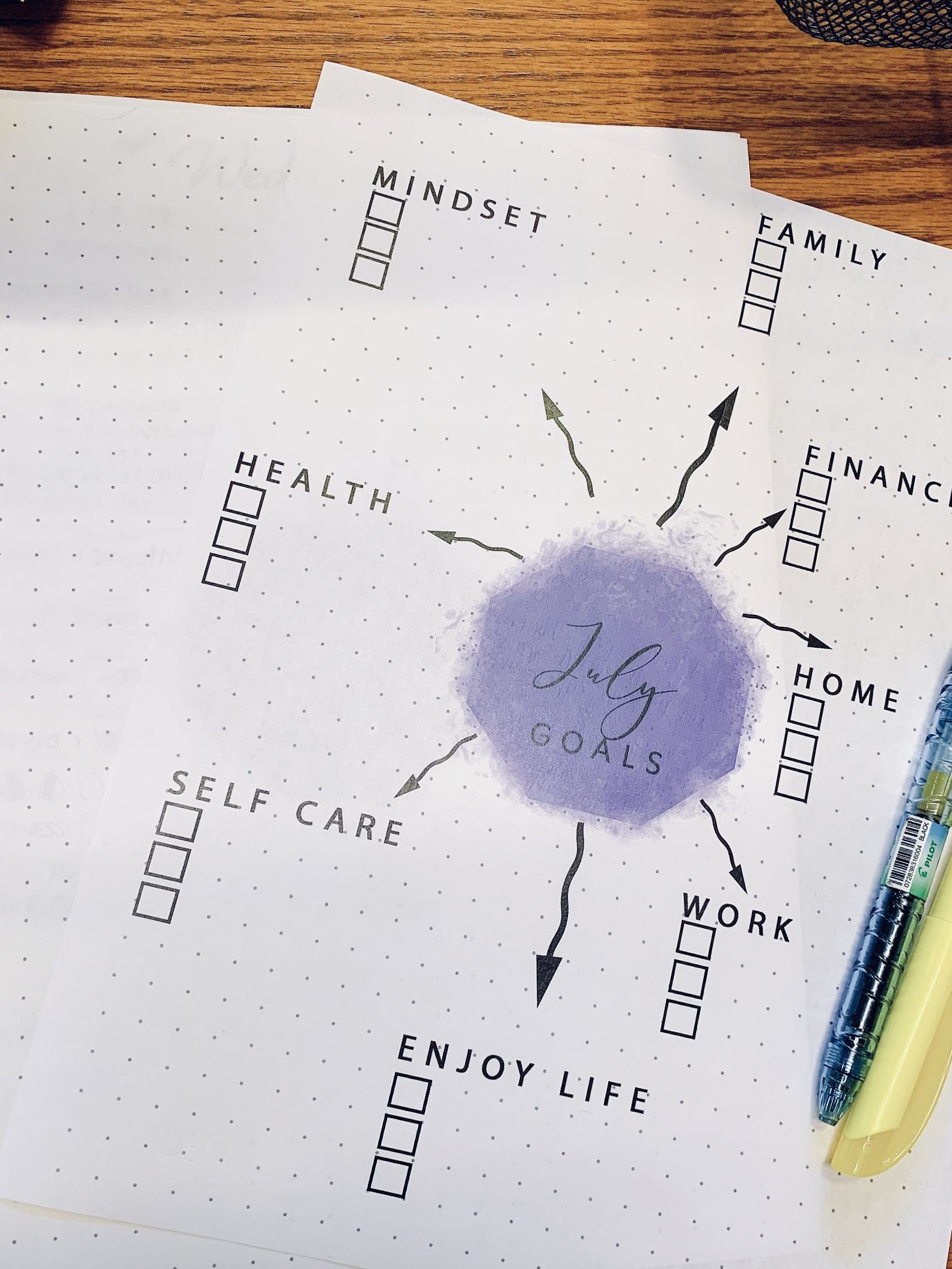 Monthly Goal Map Printable Monthly Goal Planner Goal | Etsy