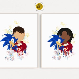 Sonic Printable Art, Black Boy, Afro Art, African American Art, African ...