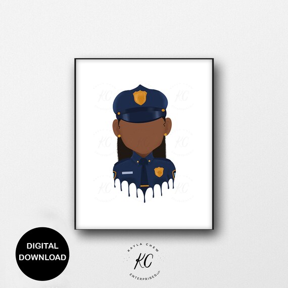Police Officer Art Printable Printable Wall Art | Etsy