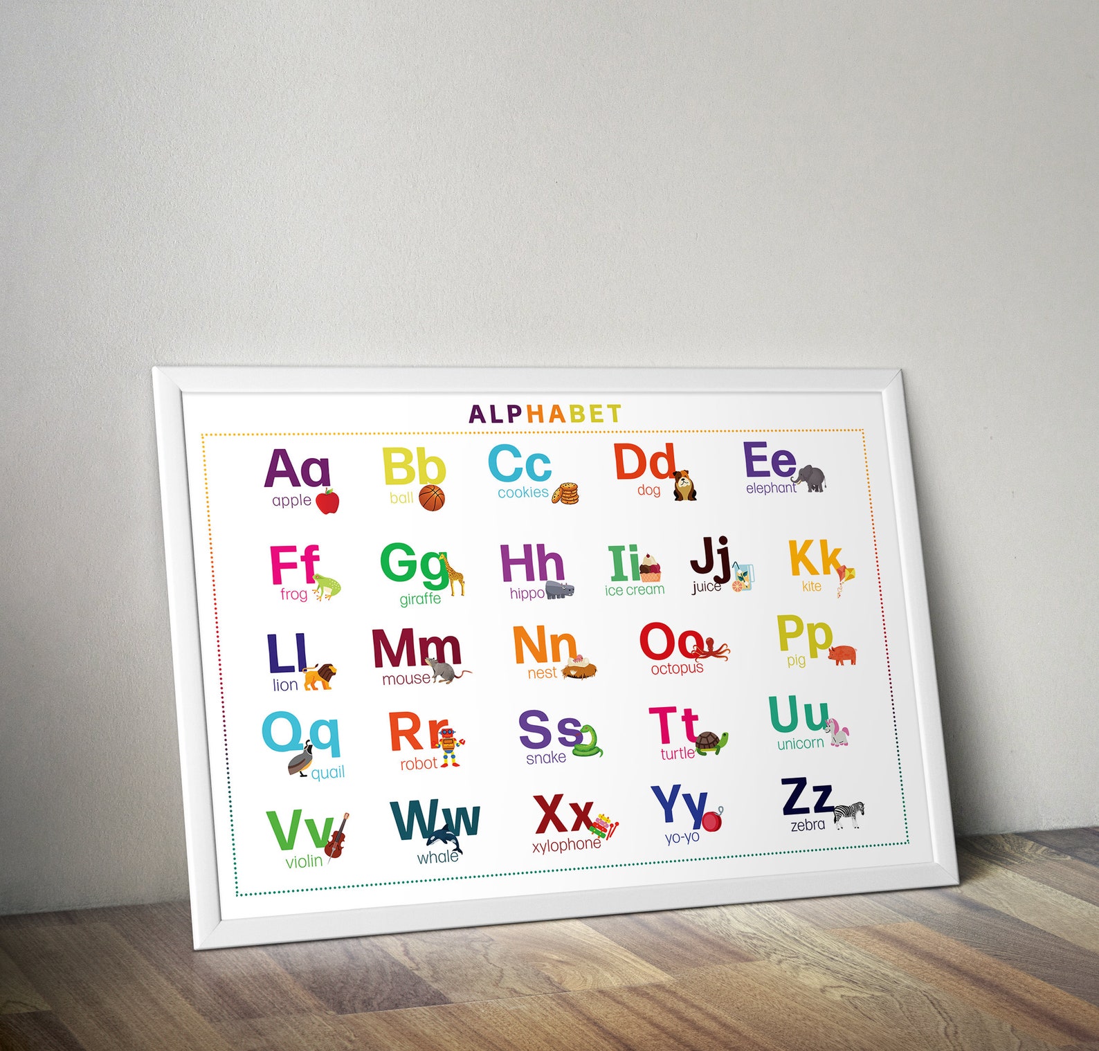 ABC Printable Poster Nursery Art Preschool Poster | Etsy