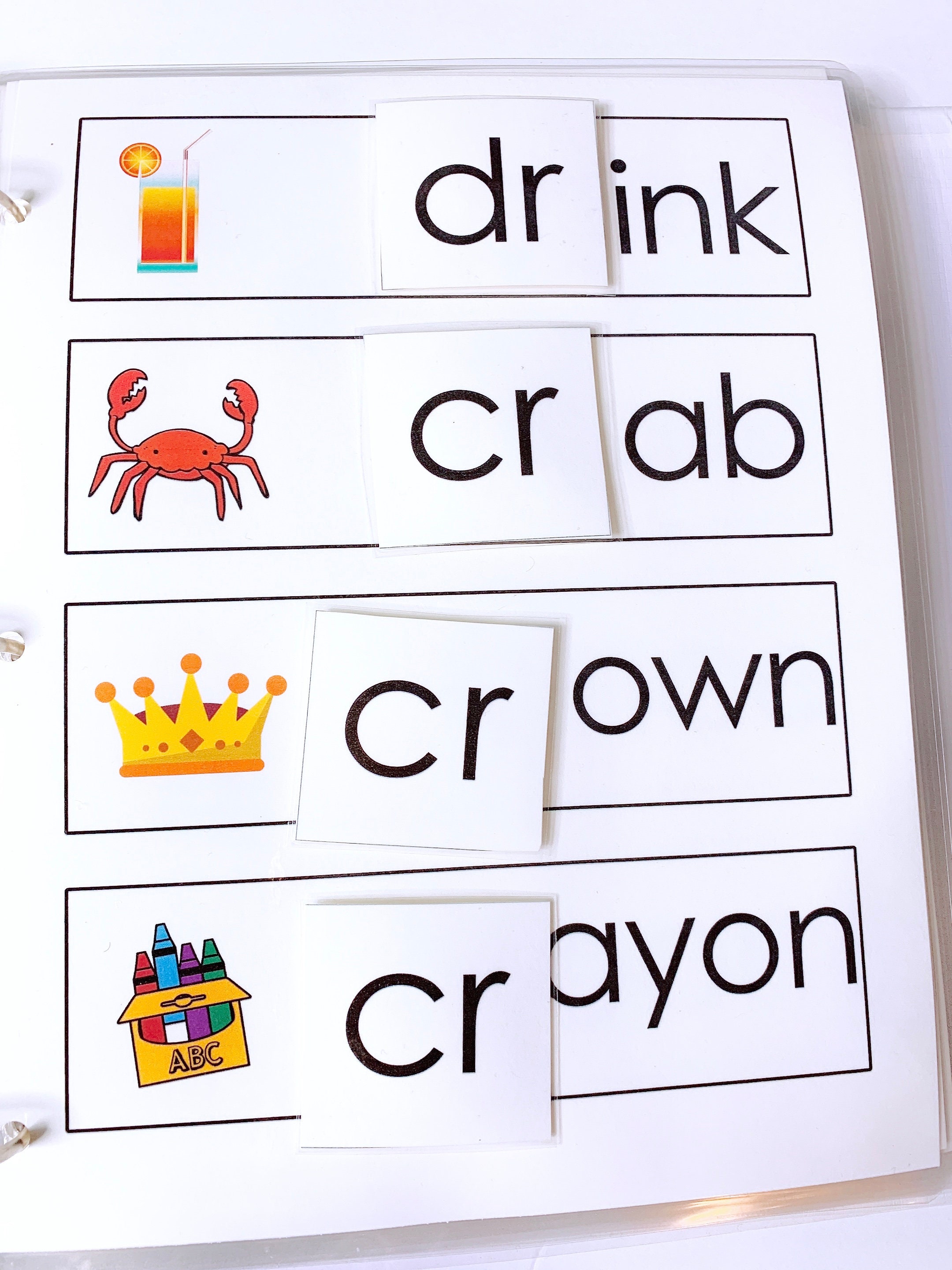 Initial Consonant Blends & Beginning Sounds Match Printable - Etsy Canada