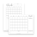 Printable Calendar Monthly Calendar Undated Calendar Blank - Etsy