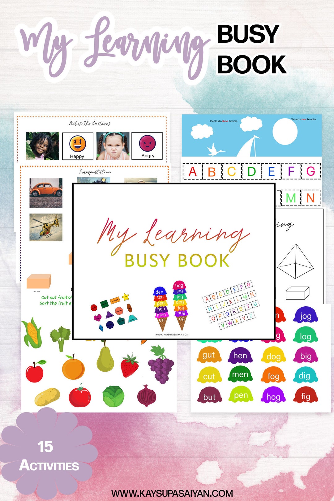My Busy Book Printable: Quiet Book/activity Book, Printable Workbook ...