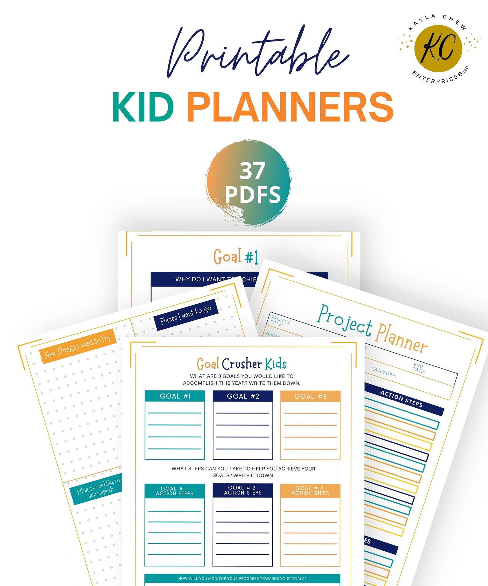 Kids Printable Goal Planner Monthly Planner Goal Setting - Etsy