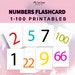 Numbers 1-100 Flashcards, Printable Flashcards, Toddler Flash Cards ...