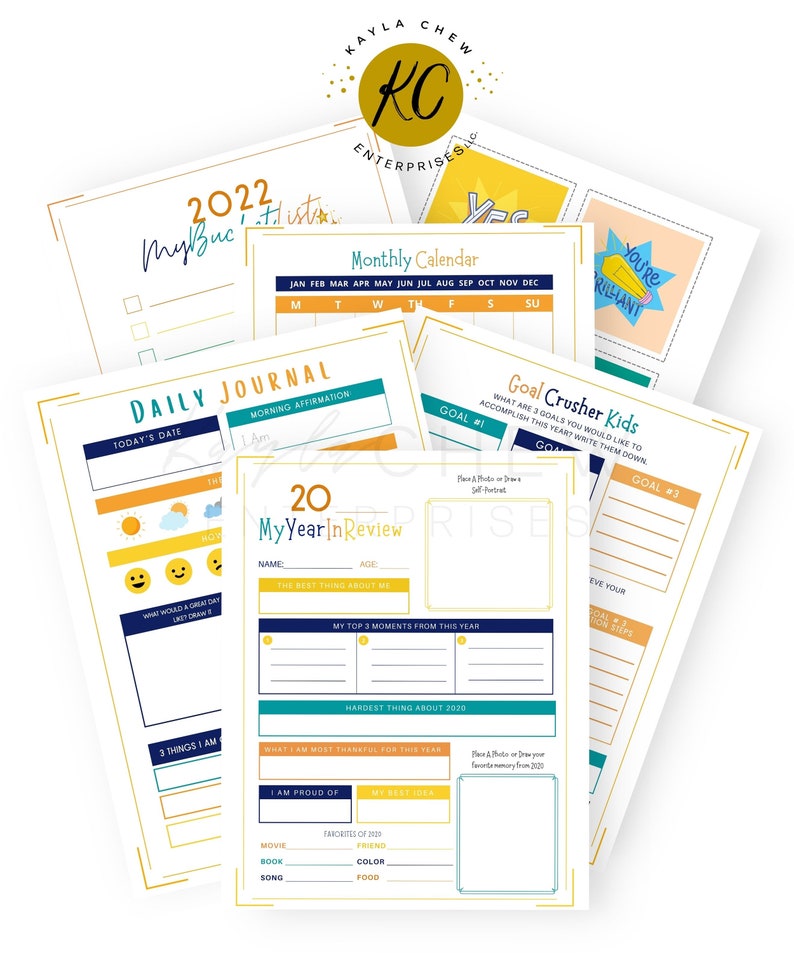 Kids Printable Goal Planner Monthly Planner Goal Setting - Etsy