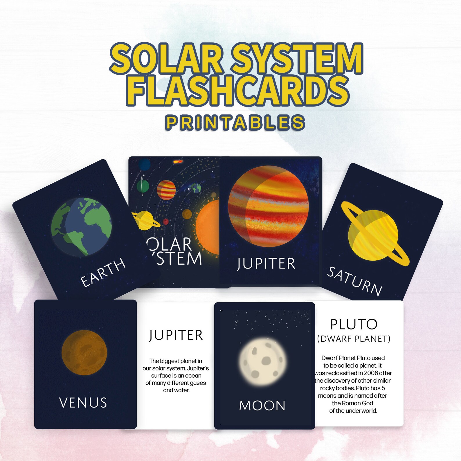 Solar System Bundle Planets Solar Sytem Poster Printable - Etsy