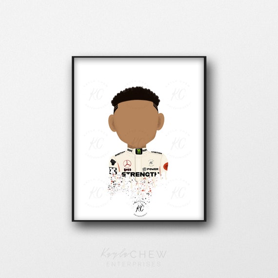 Boy Race Car Driver Art Printable Careers Art African | Etsy