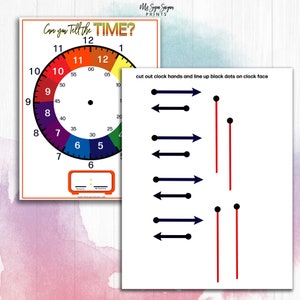 Learn to Tell Time, Pre-k Learning, Telling the Time, Printable Clock ...