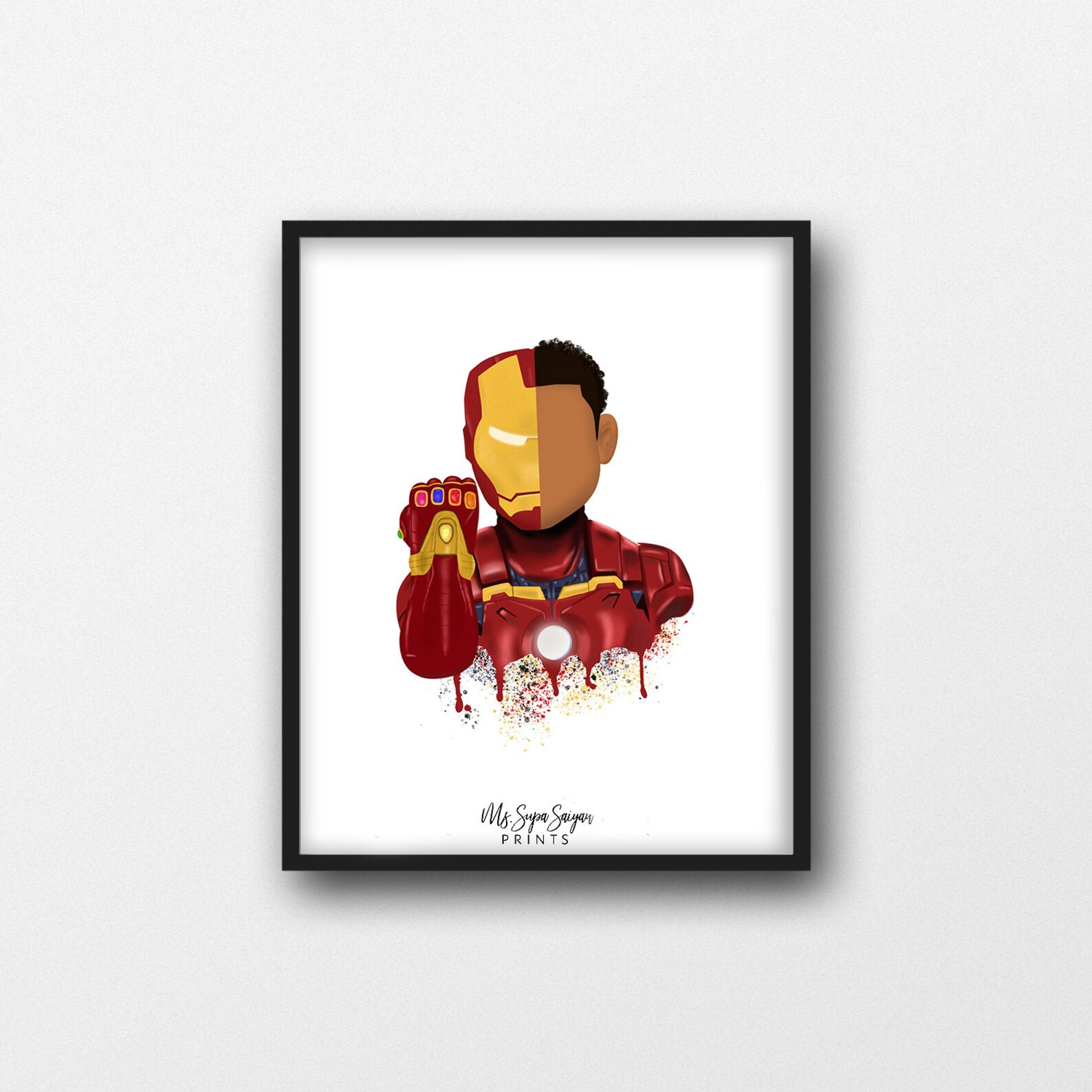 Ironboy Printable Art Black Ironboy Art Black Boy Afro Art | Etsy